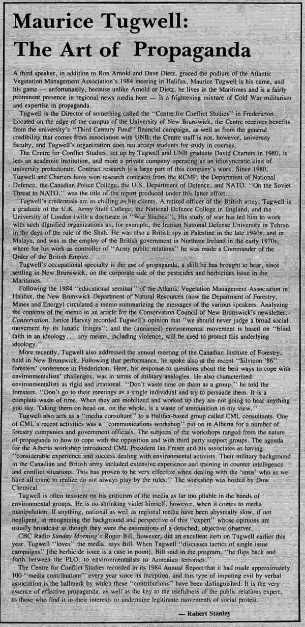 Maurice Tugwell - Powerbase